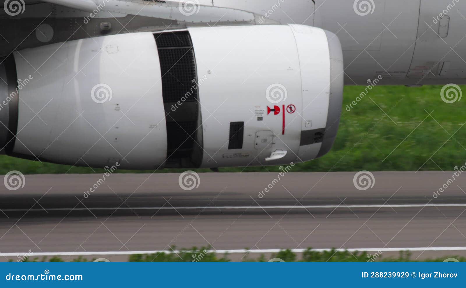 Aircraft engine, braking stock video. Video of industry - 288239929