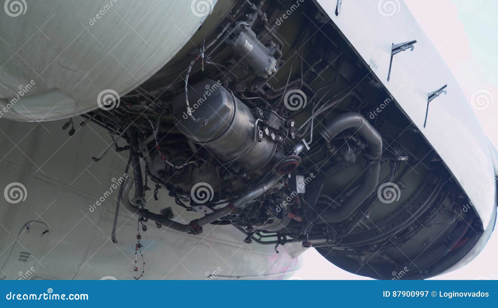 Aircraft engine exploded stock video. Video of engine - 87900997