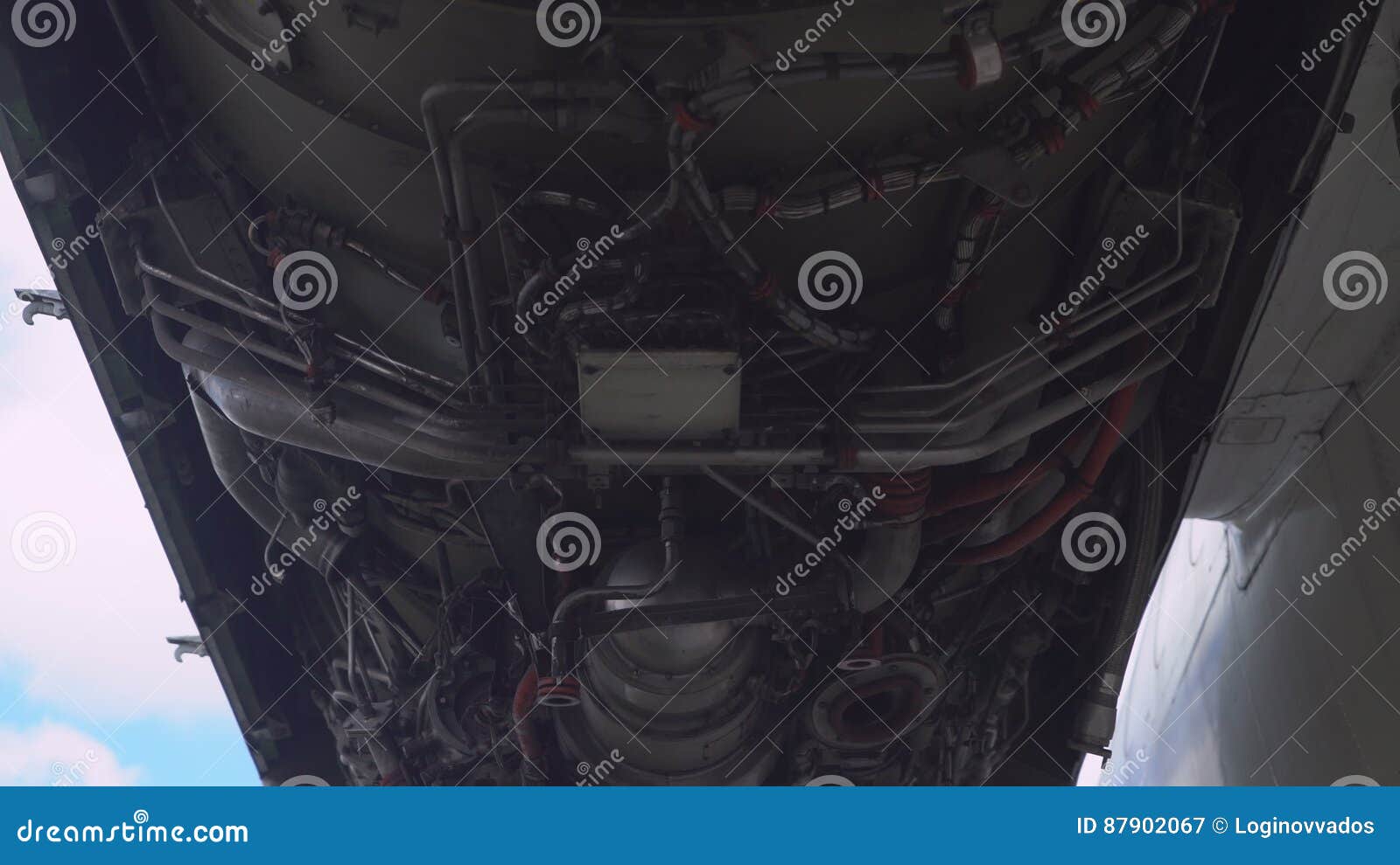 Aircraft engine exploded stock video. Video of transport - 87902067