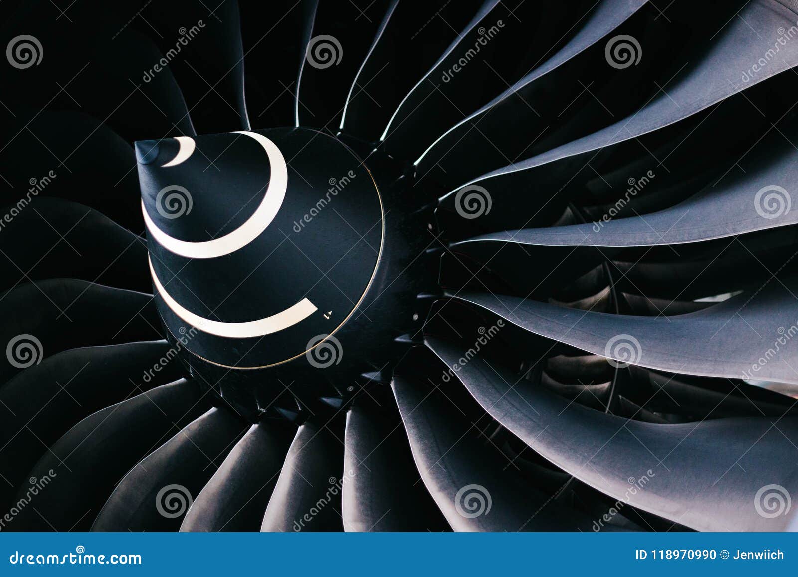 Aircraft engine fan stock photo. Image of engineer, aircraft - 118970990