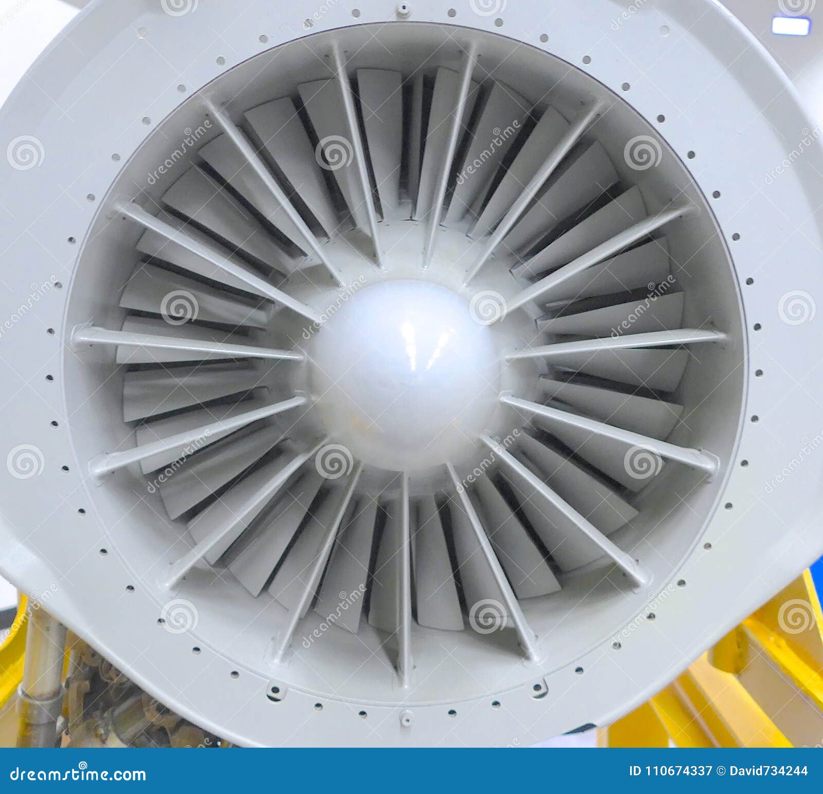 Aircraft Engine Fan Close Up Stock Image - Image of mechanic, airscrew ...