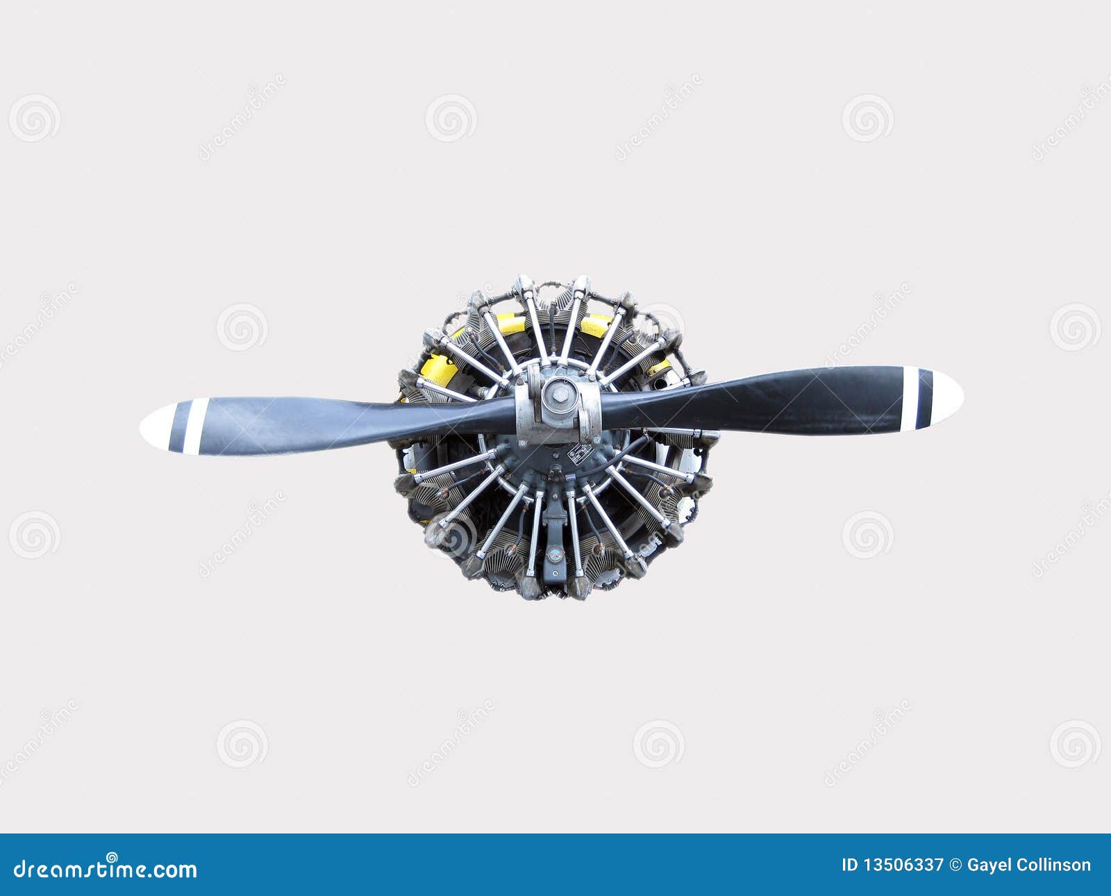 Aircraft Engine and Propeller Stock Image - Image of clipping, path ...