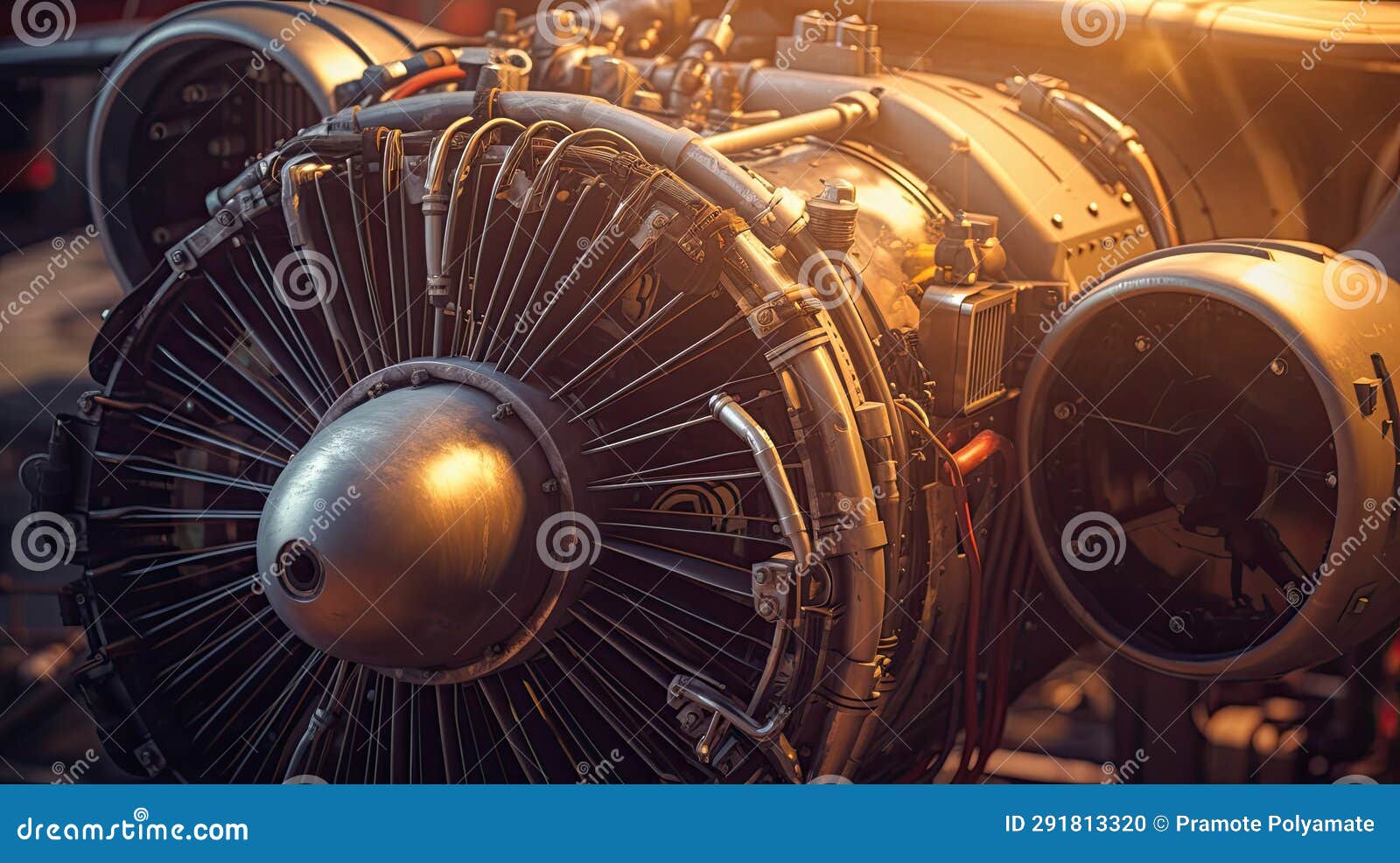 Aircraft Engine Repair and Maintenance. Generative Ai Stock Photo ...