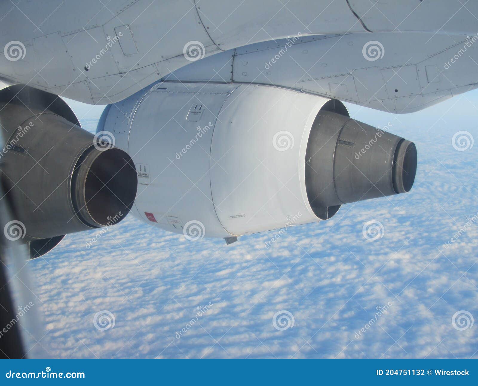 Aircraft Engines of an Avro RJ100 Stock Photo - Image of domestic ...