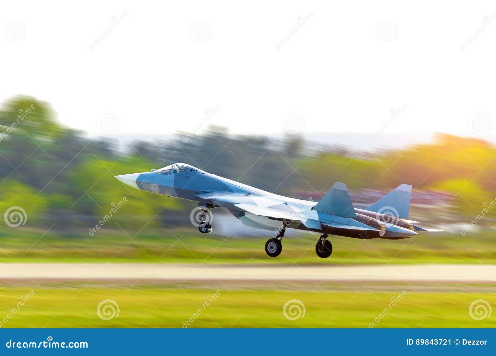 Aircraft Fighter Jet Takes Off at Speed Stock Image - Image of flying ...