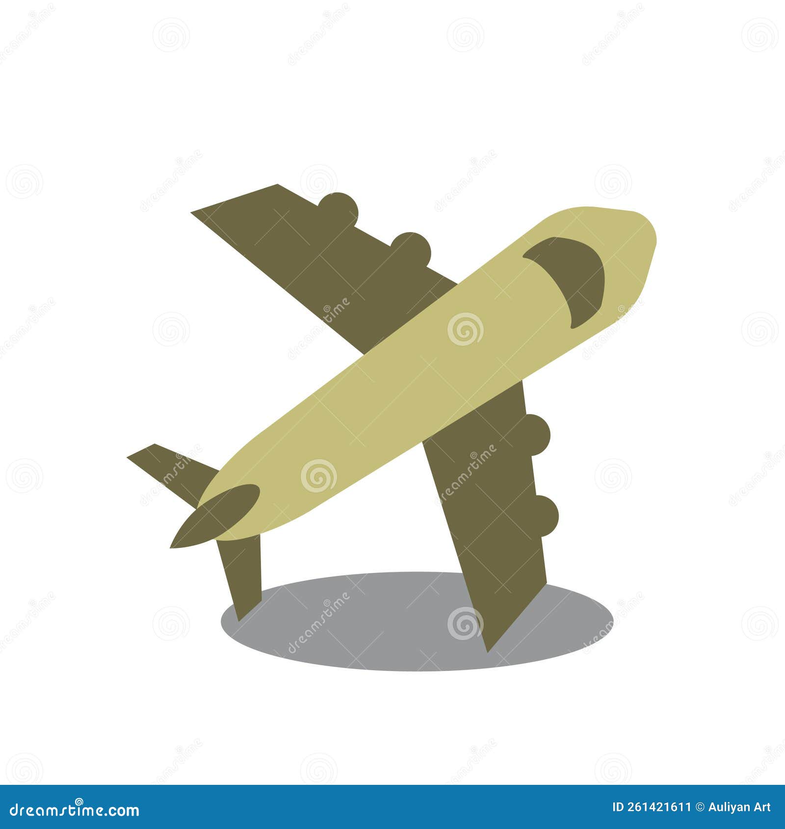 Aircraft Flat Design Style, Vector Illustration Airplane Flying ...