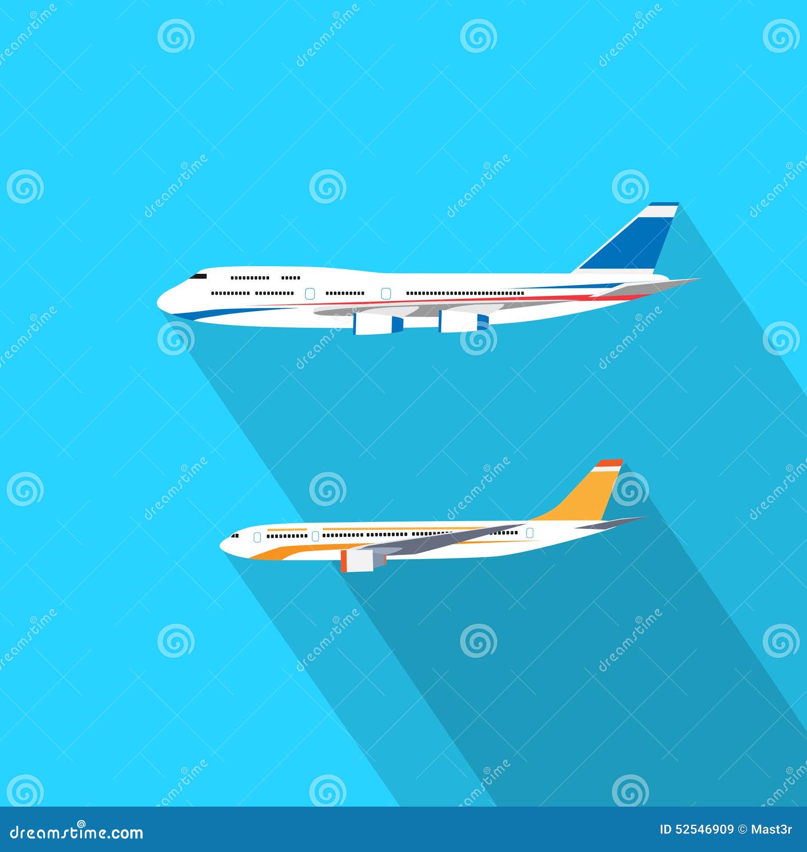 Aircraft Flat Design Style Vector Illustration Stock Vector ...