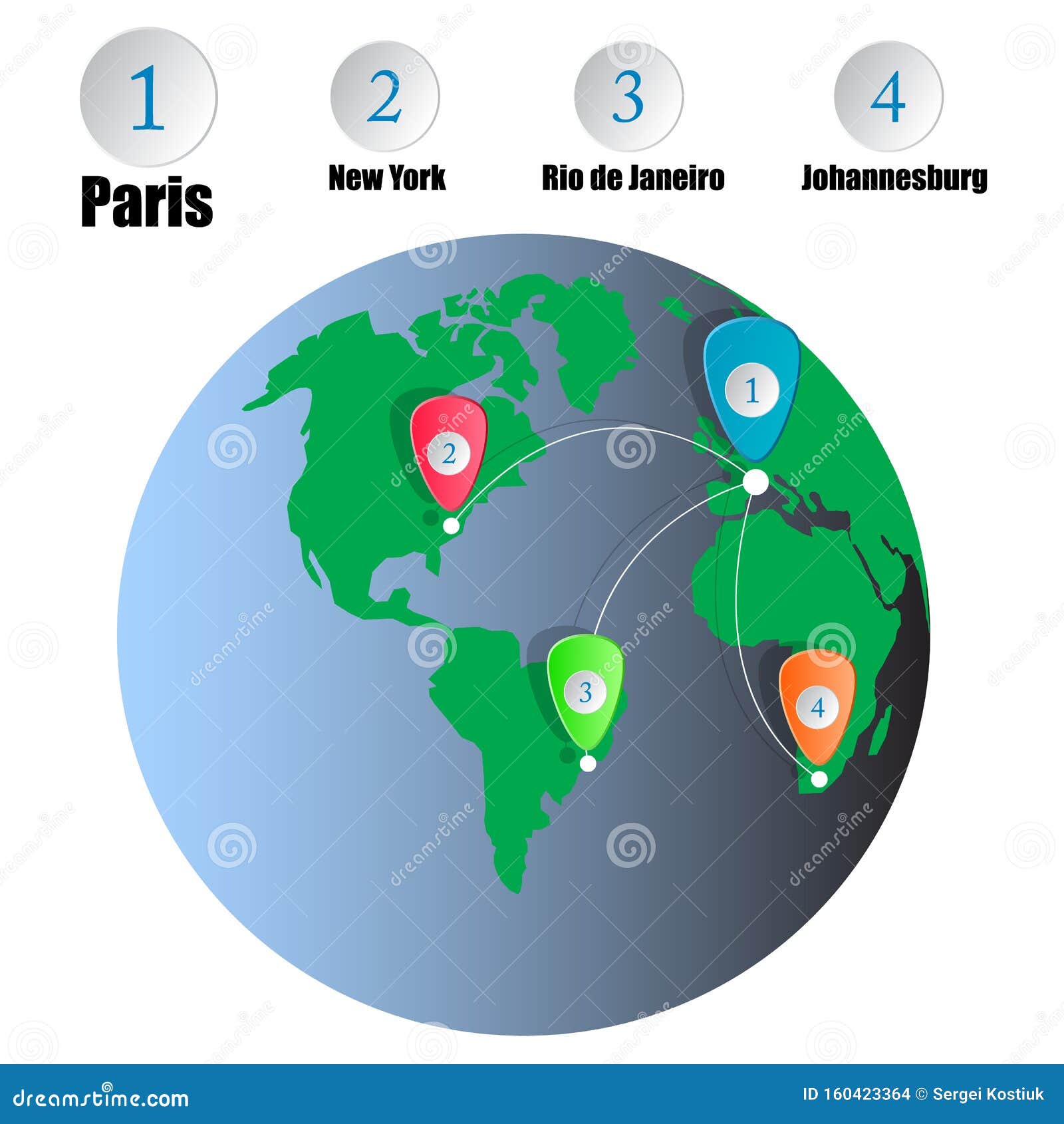 Aircraft Flight Routes on a Map Vector Stock Vector - Illustration of ...