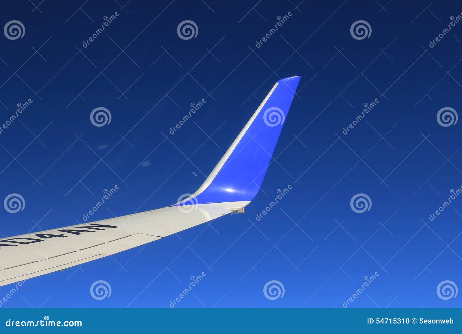 Aircraft Flying in the Blue Sky Stock Photo - Image of holiday ...
