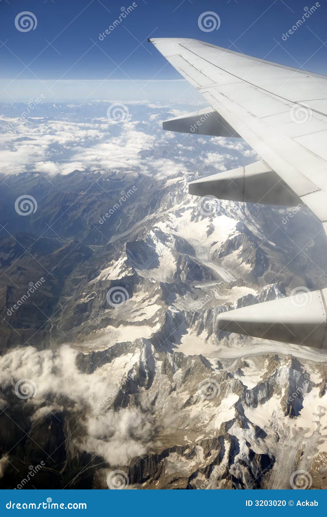 Aircraft Flying Over Mountains Stock Photo - Image of journey ...