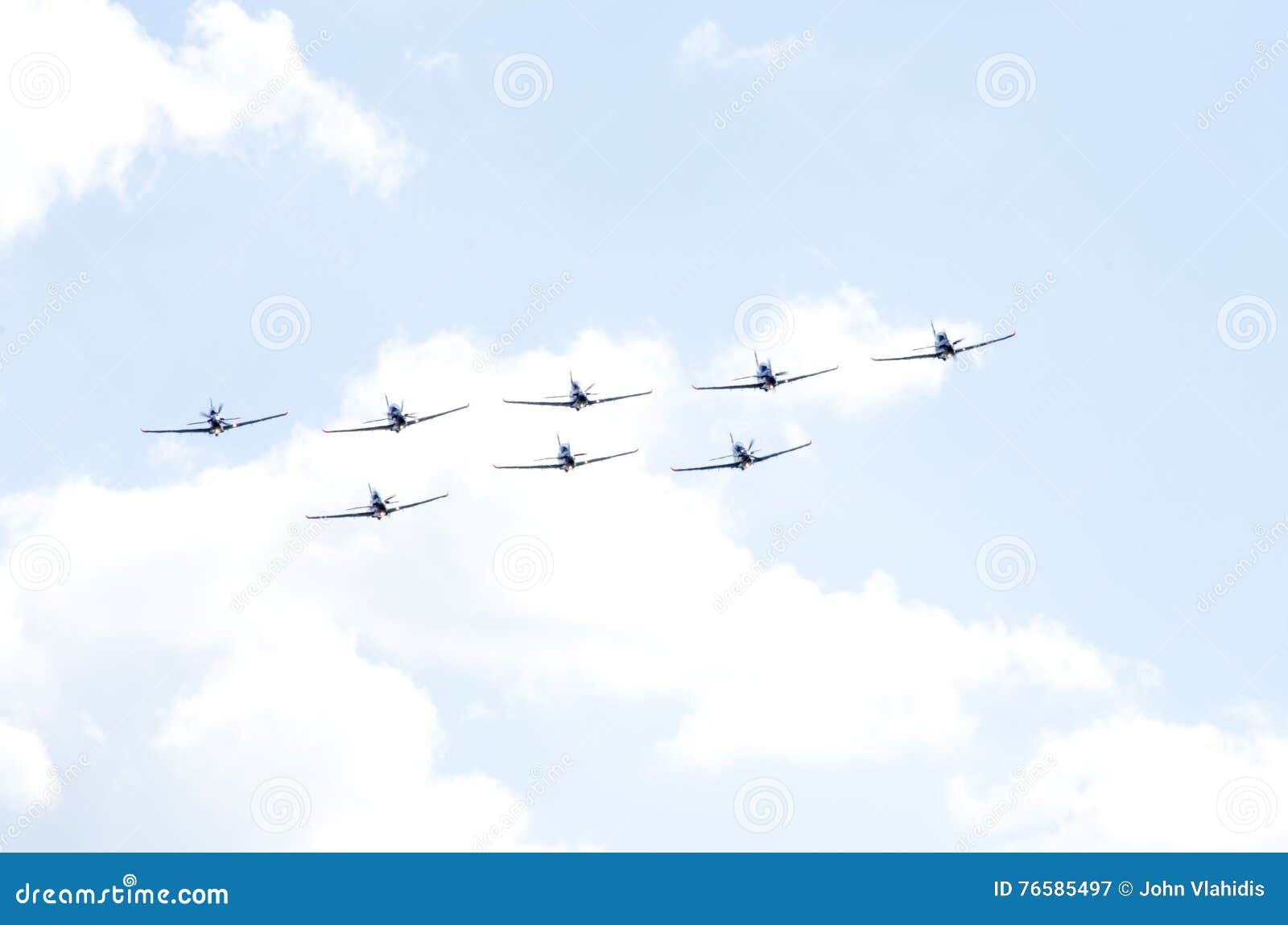 Aircraft Formation, Front Down View Stock Image - Image of rotor ...