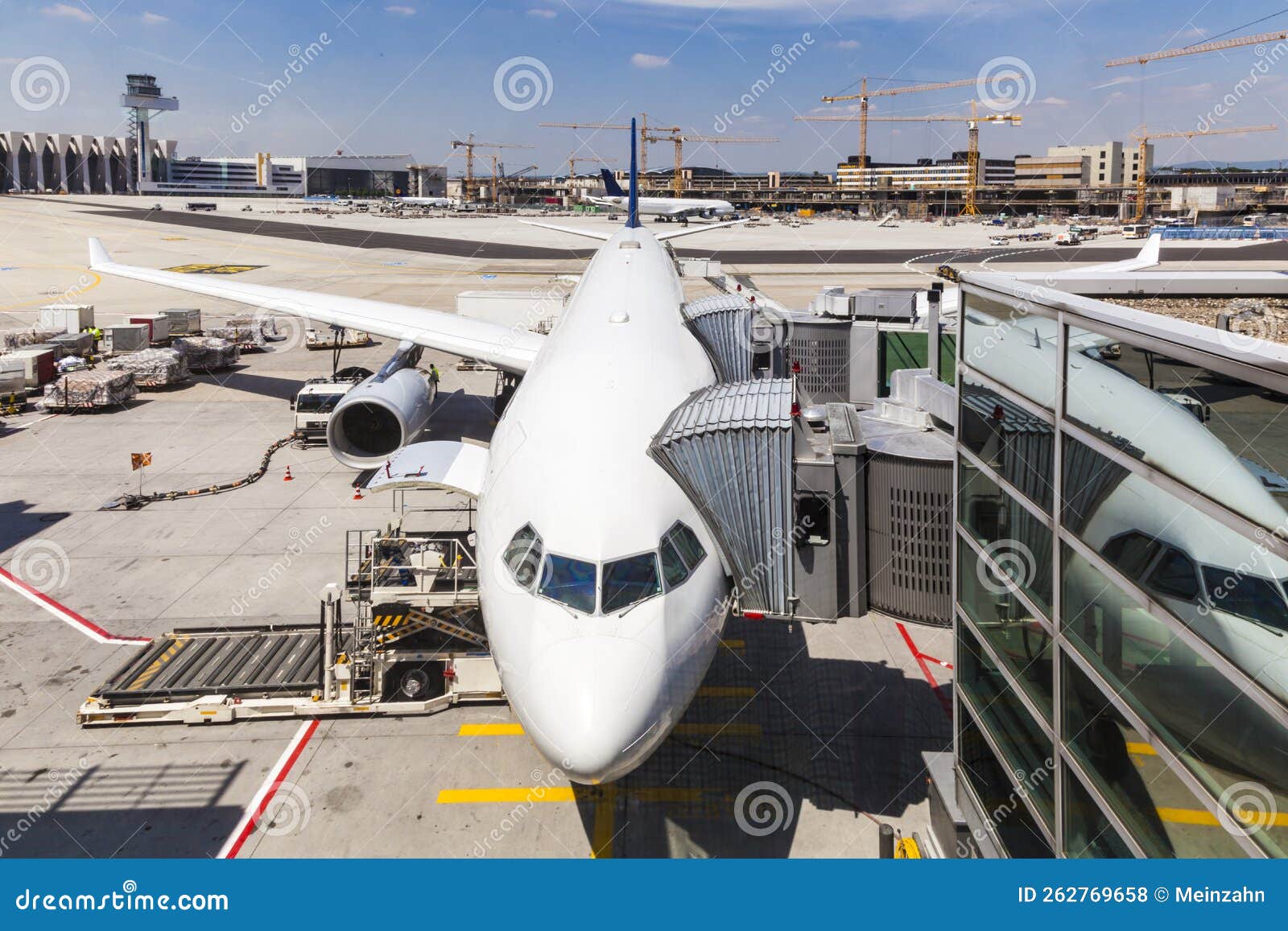 Aircraft at the Gate Ready for Boarding Stock Photo - Image of ...