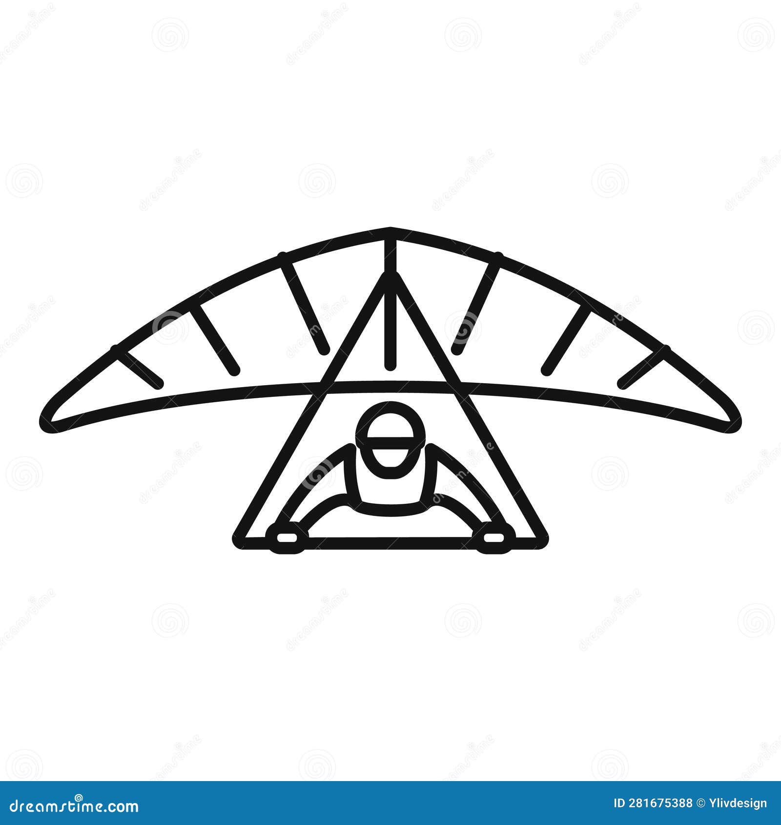 Aircraft Glider Icon Outline Vector. Fly Plane Stock Vector ...