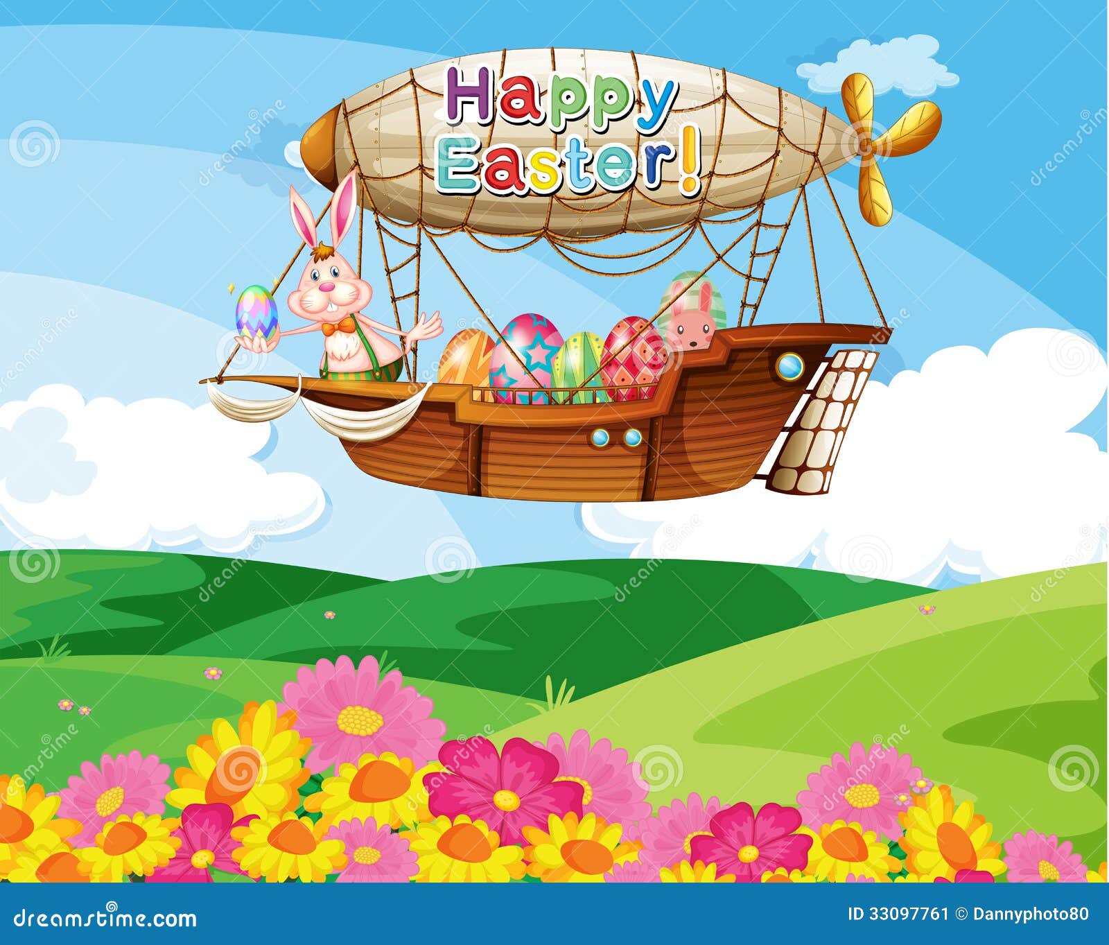 An Aircraft with a Happy Easter Greeting Carrying the Colorful E Stock ...