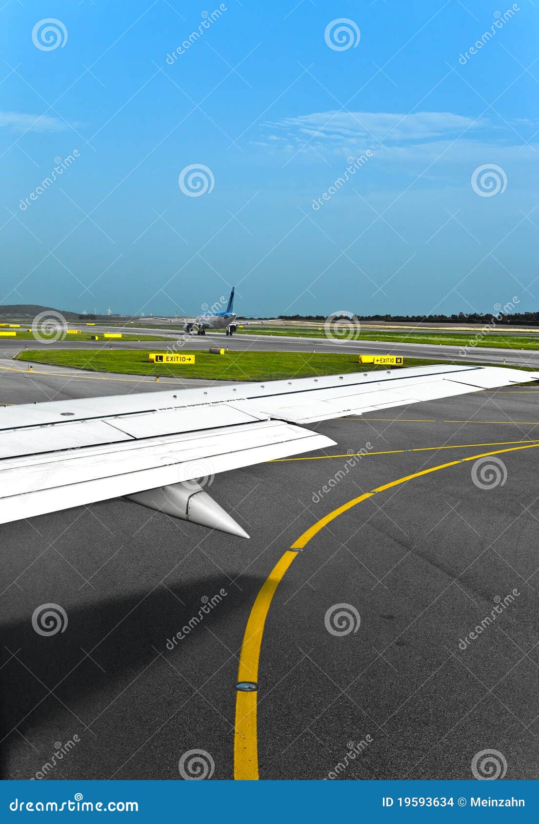 Aircraft heading to runway stock photo. Image of passenger - 19593634