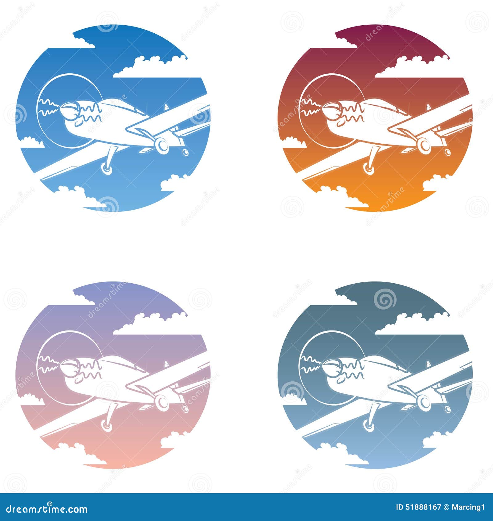 Aircraft icon set stock vector. Illustration of sport - 51888167