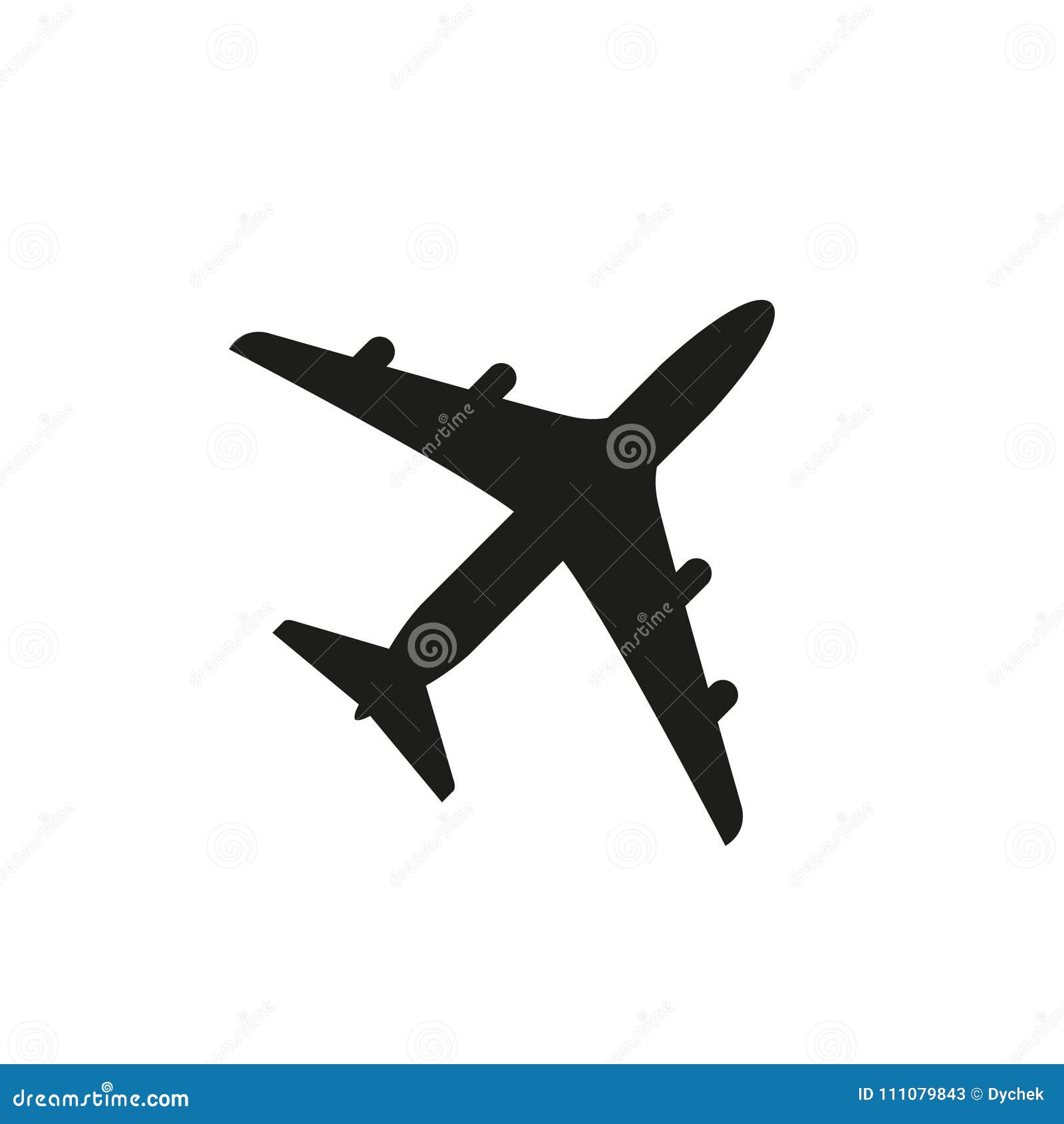 Aircraft Icon. Simple Vector Illustration. Stock Vector - Illustration ...