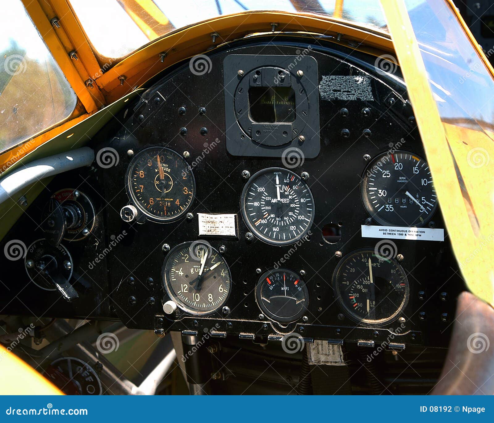 Aircraft Instrument Panel stock photo. Image of knots, barometer - 8192