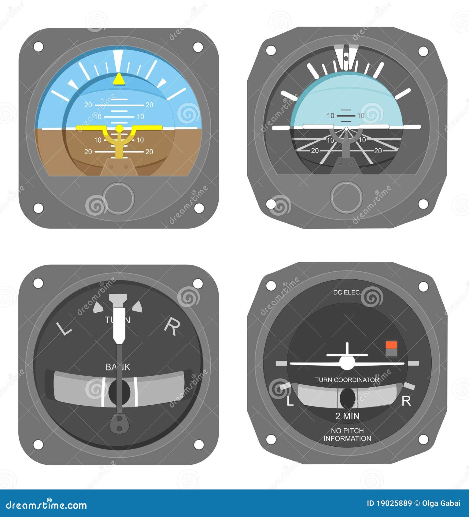 Aircraft Instruments Cartoon Vector | CartoonDealer.com #33549111