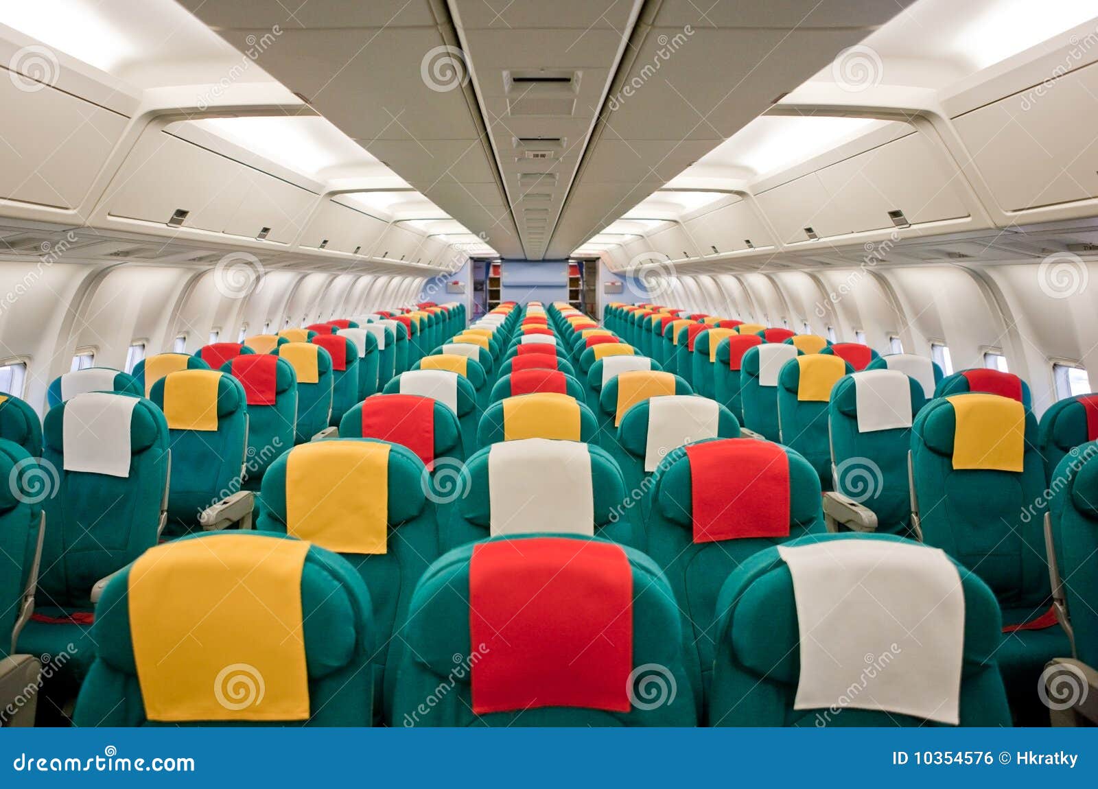 Aircraft interior stock photo. Image of reclining, seats - 10354576