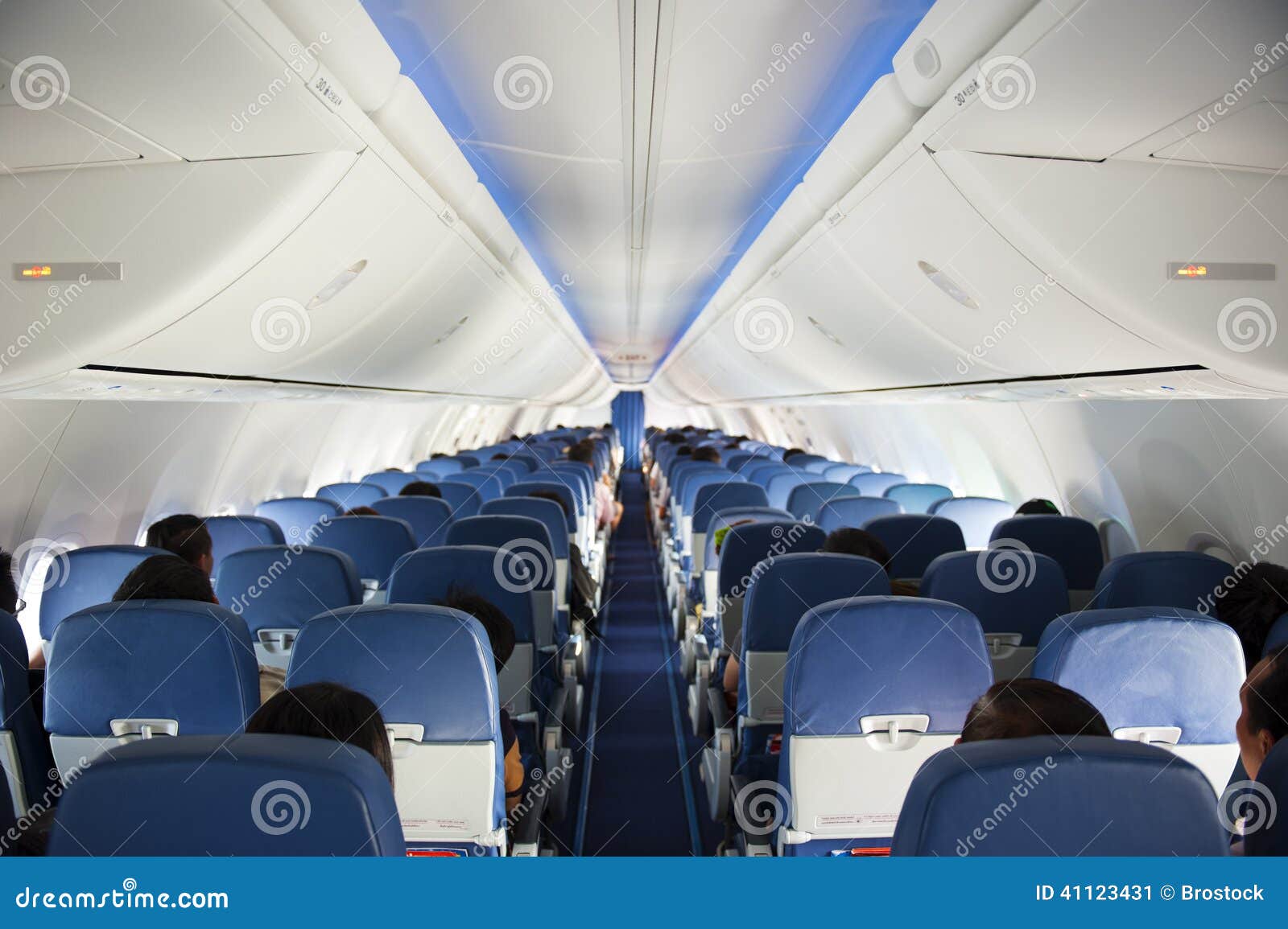 Aircraft interior editorial photo. Image of passenger - 41123431
