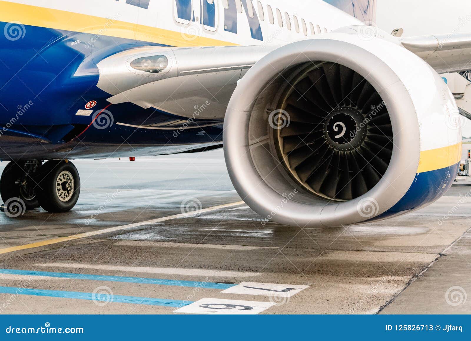 Aircraft Jet Engine from Airliner Short before Take Off Stock Image ...