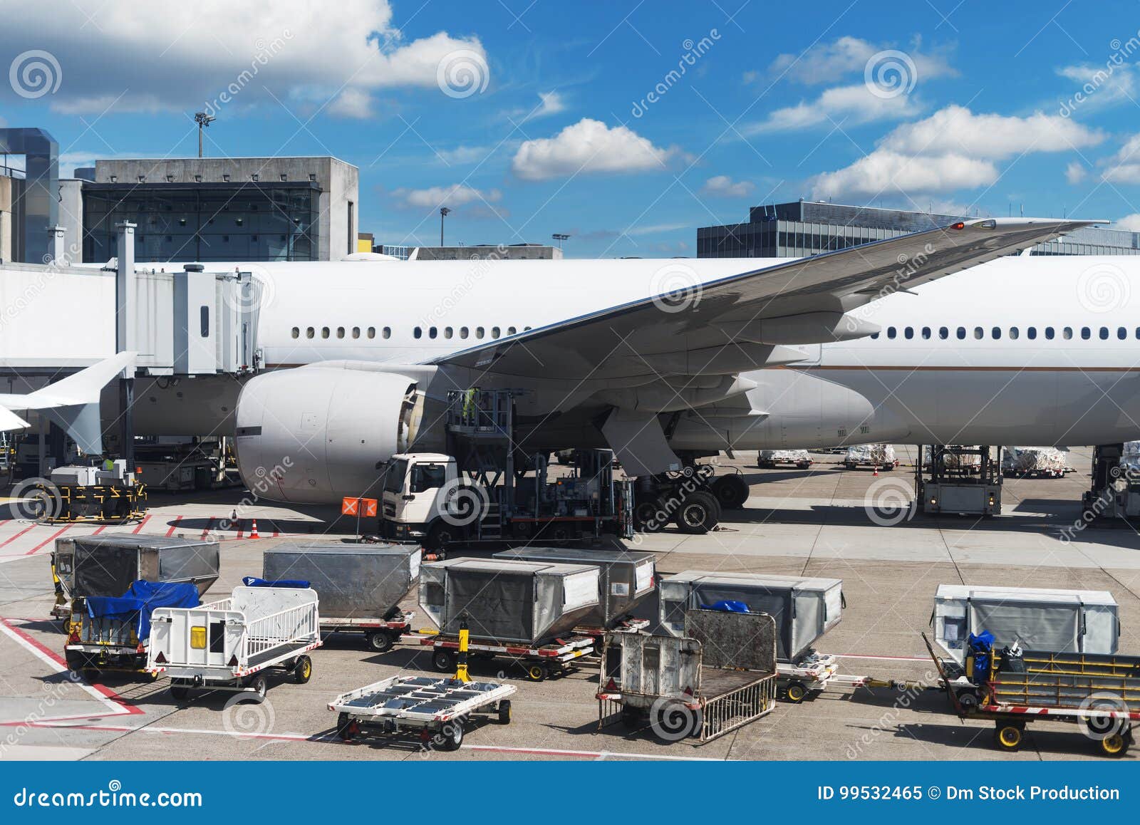 Aircraft Maintenance Mechanics Inspecting And Working On Airplane Jet ...