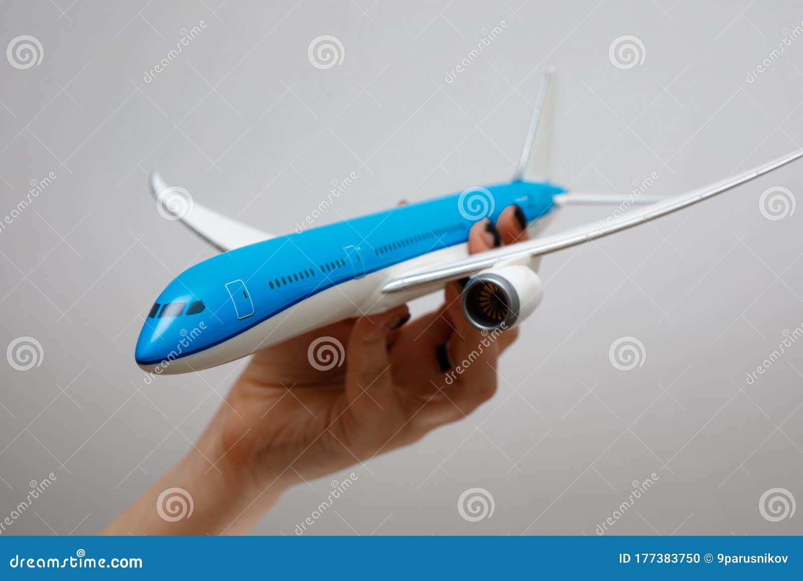 Aircraft Model in Female Hands Stock Photo - Image of holding, aviation ...