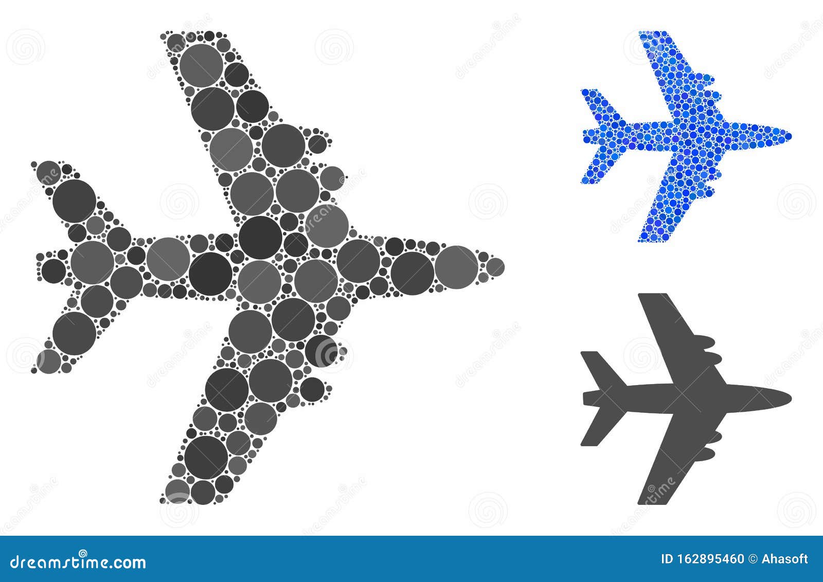Aircraft Mosaic Icon of Circles Stock Illustration - Illustration of ...