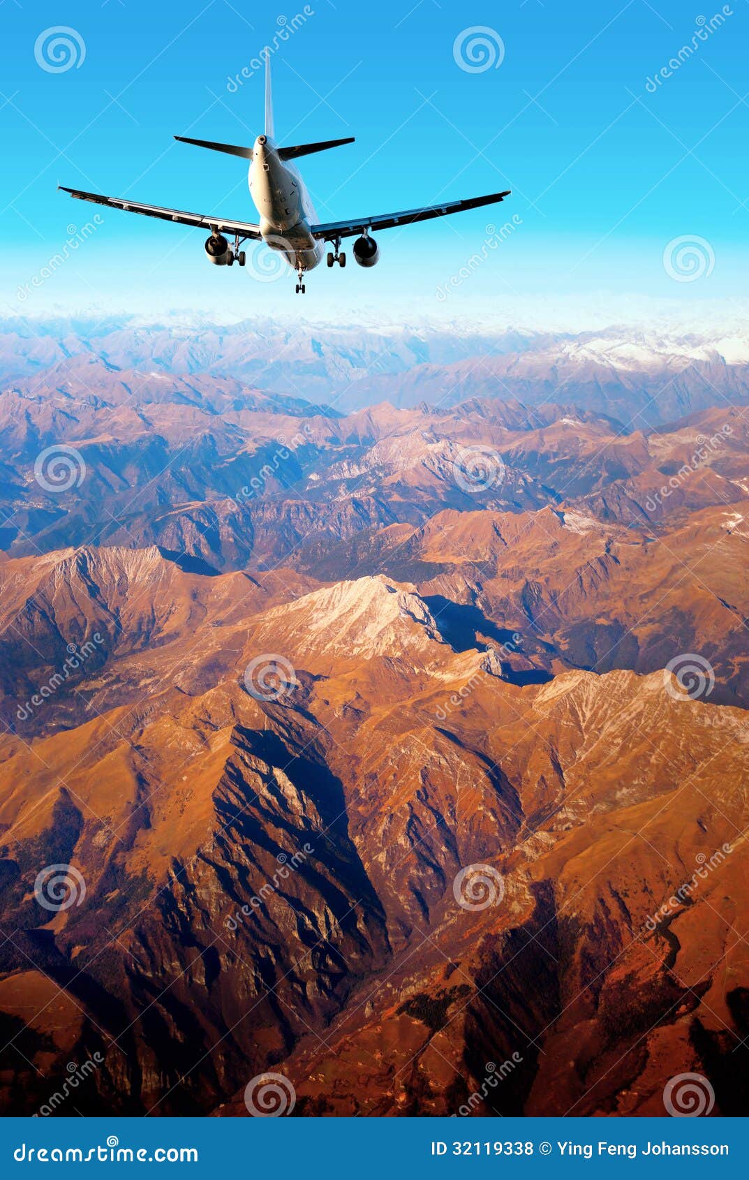 Aircraft in Mountain Landscape Stock Photo - Image of scenery, plane ...