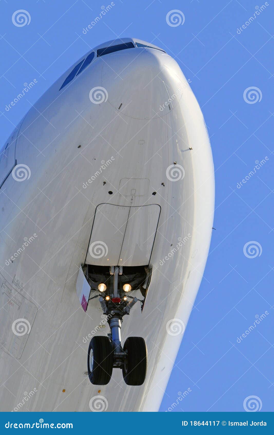 Aircraft nose close up stock image. Image of flight, blue - 18644117