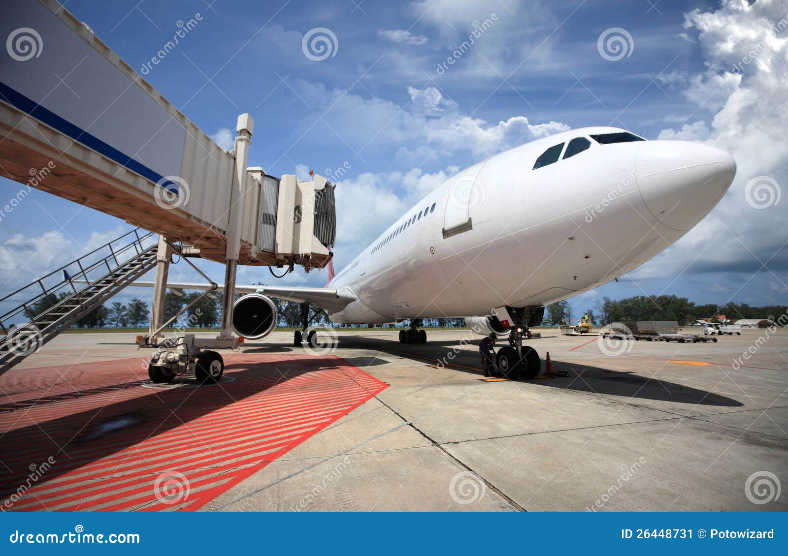 Aircraft Parked in the Airport Stock Image - Image of sunny, aircraft ...