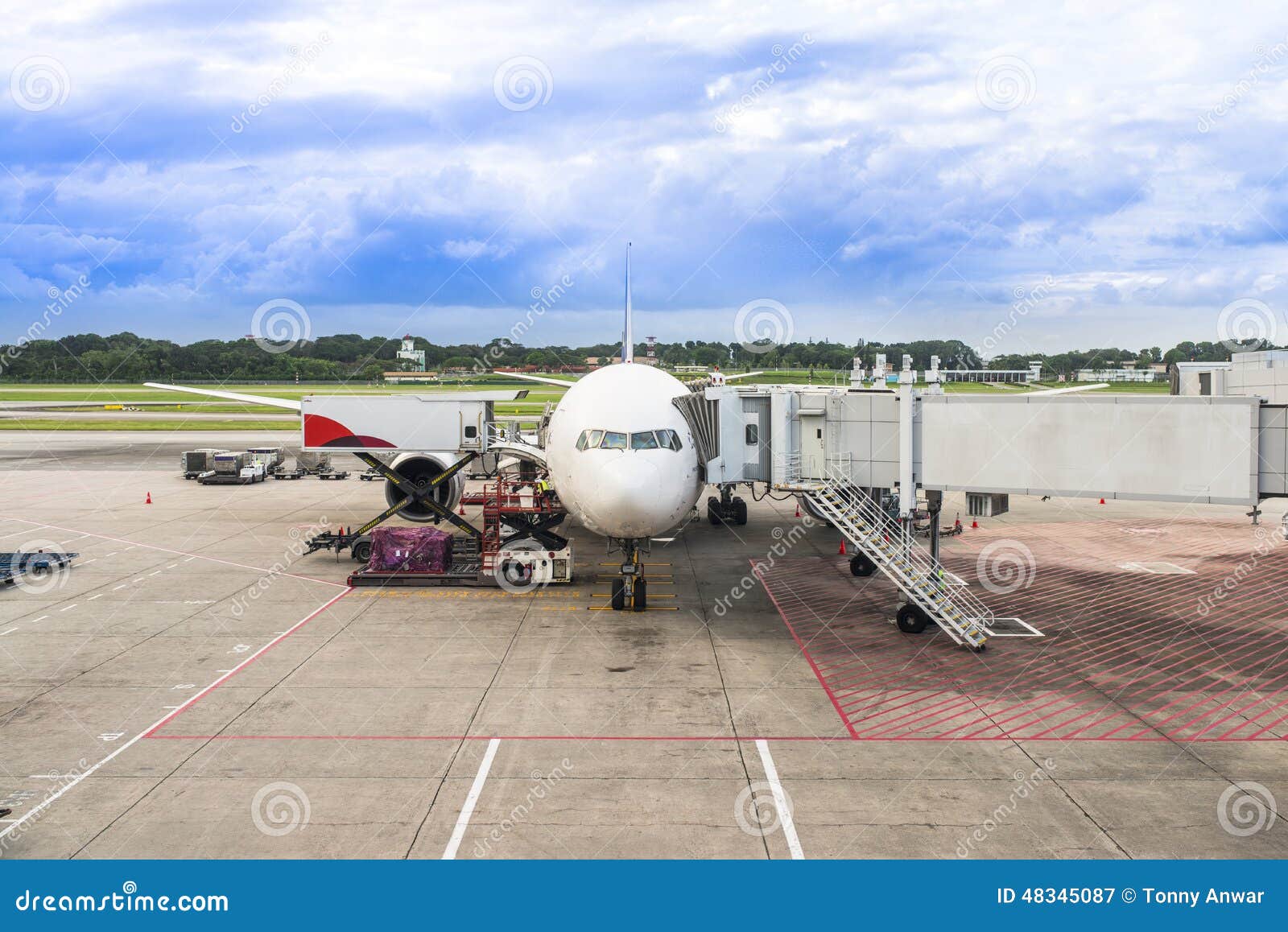 Aircraft stock image. Image of transport, parking, cargo - 48345087