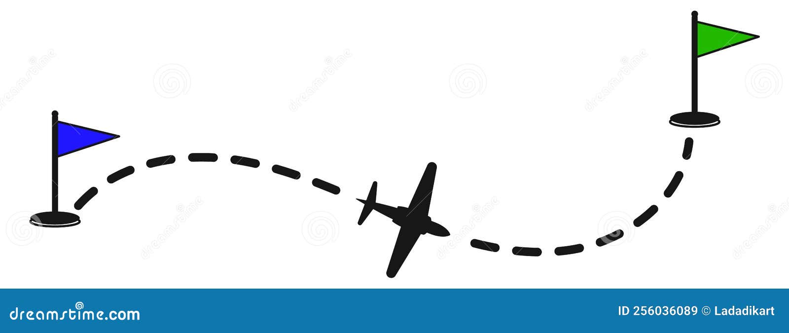 Plane And Its Track In The Shape Of A Heart On White Background. Vector ...