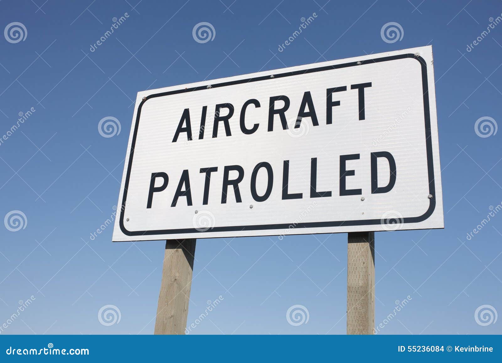 Aircraft Patrolled Sign stock photo. Image of government - 55236084