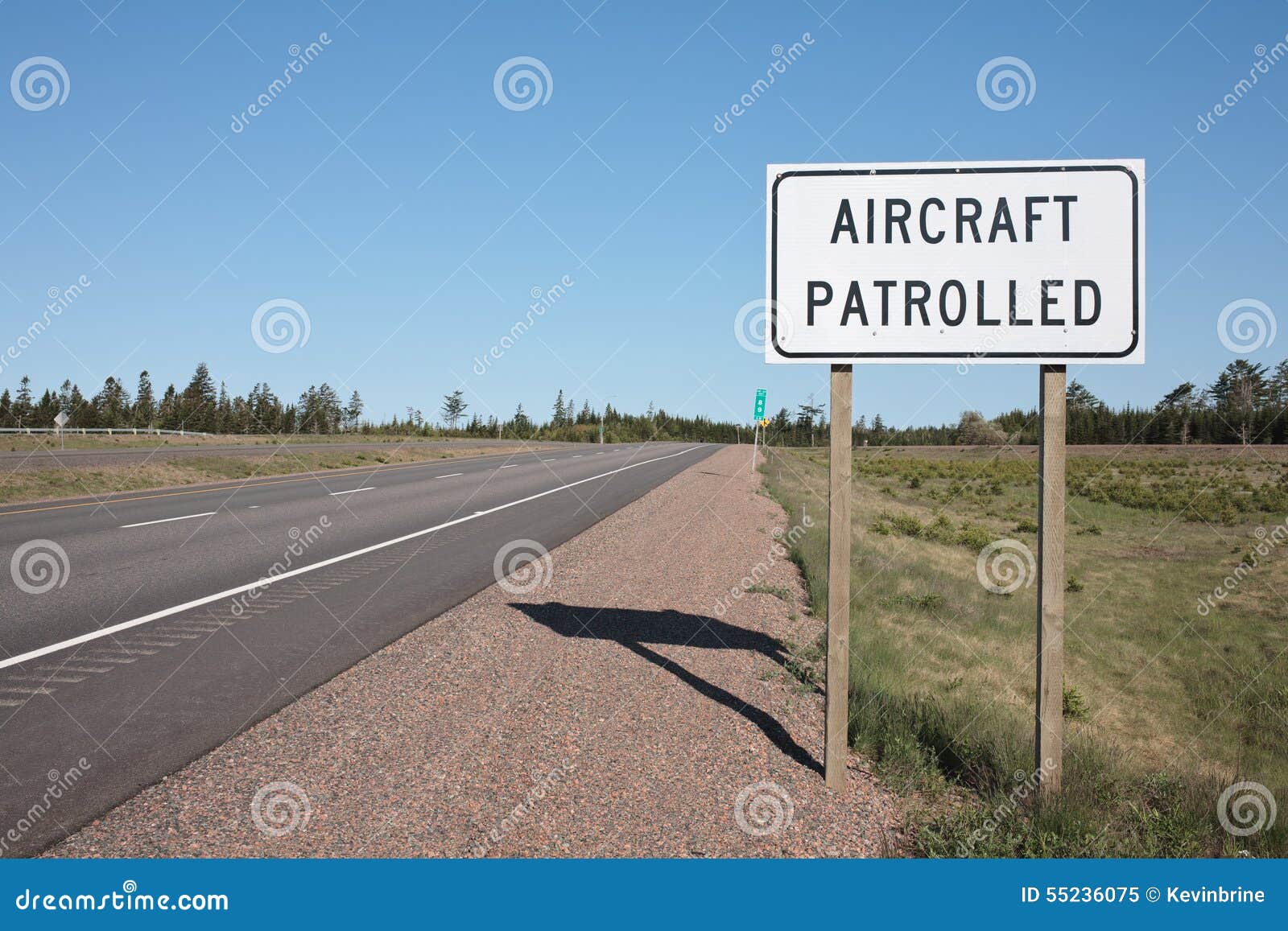 Aircraft Patrolled Sign stock image. Image of surveillance - 55236075