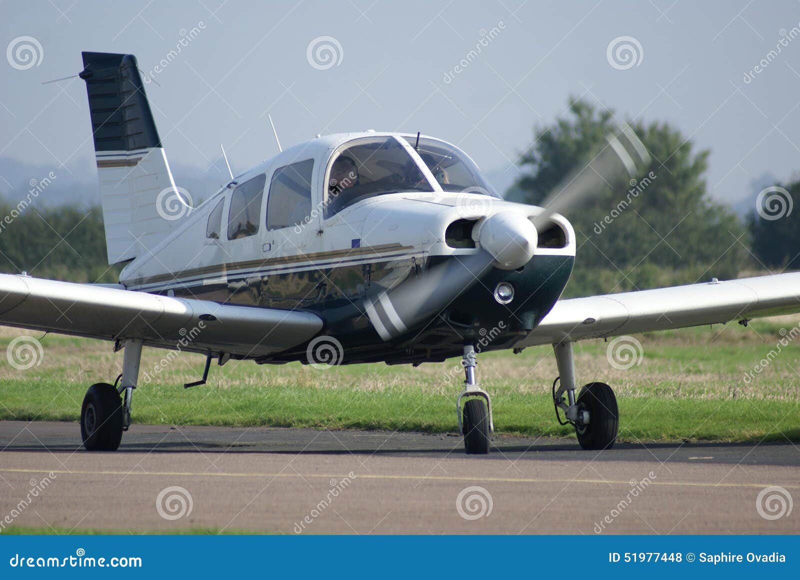 Aircraft Preparing To Take Off Stock Photo - Image of aerial, small ...
