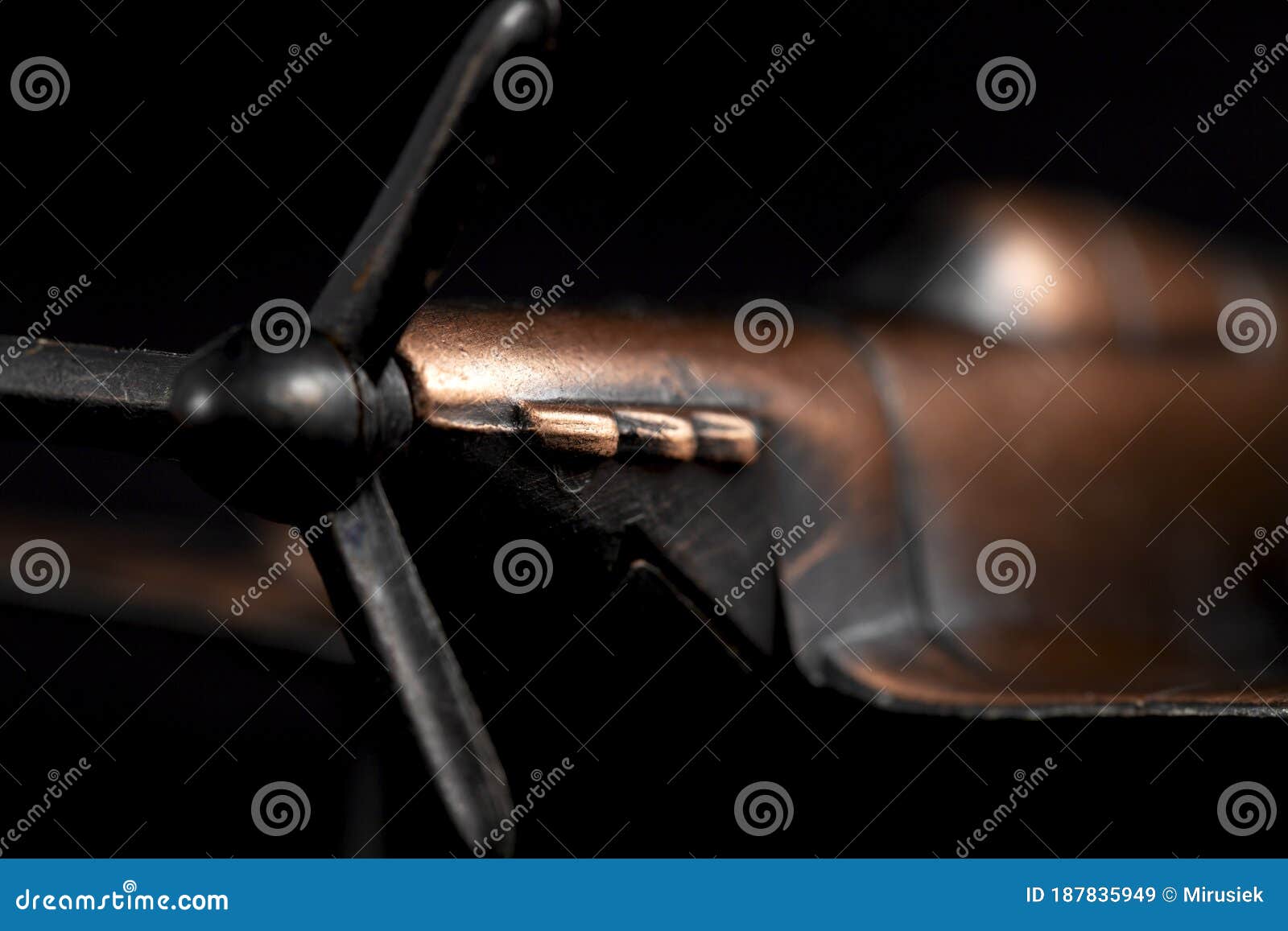 Aircraft Propeller Front View on Copper Model Stock Image - Image of ...