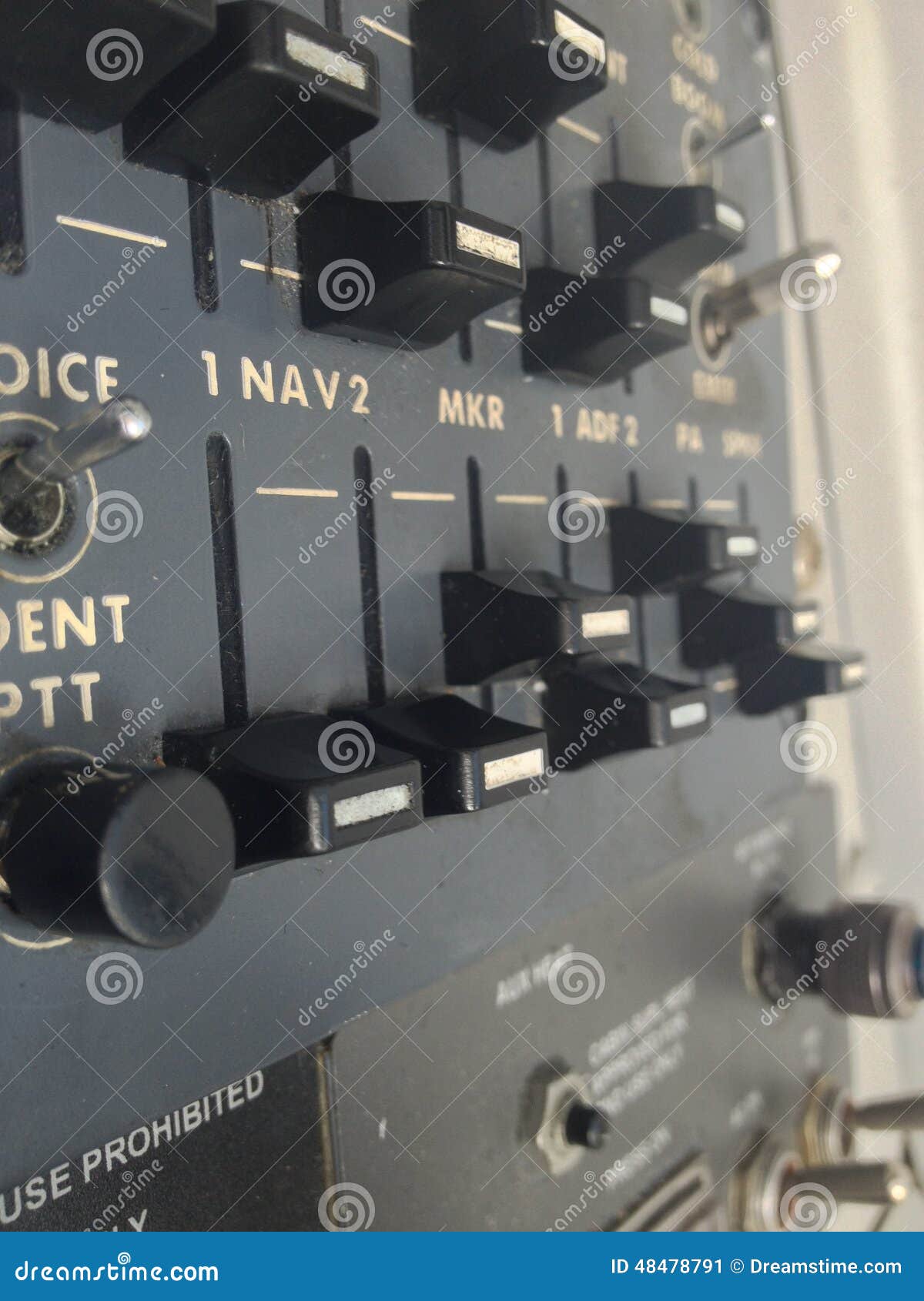 Aircraft Radio Panel stock image. Image of airplane, radio - 48478791