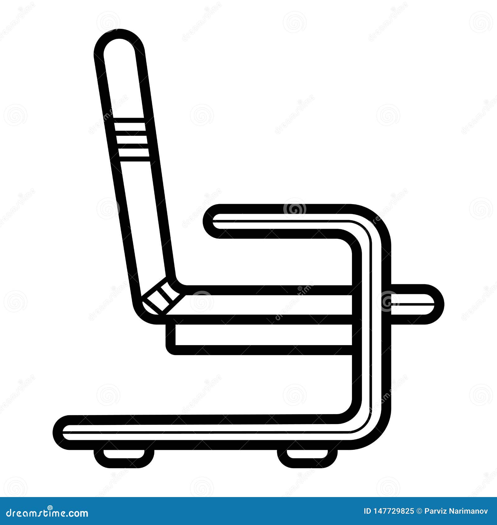 Aircraft seat icon vector stock illustration. Illustration of machine ...