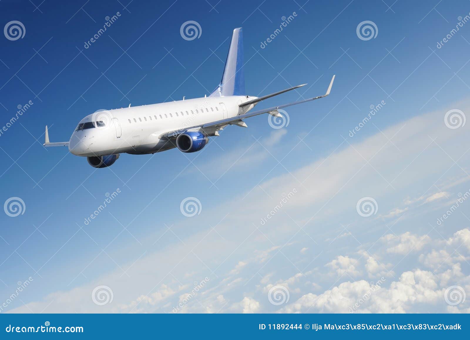 Aircraft in the Sky Clear Surface Stock Photo - Image of energy, flight ...