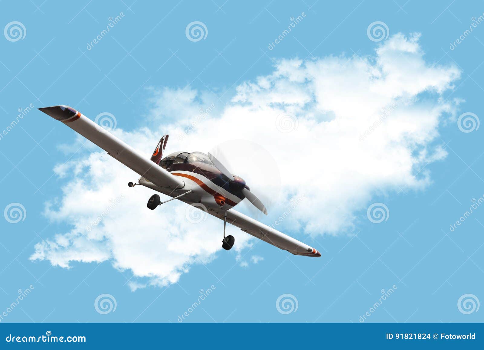 The Aircraft - Small White Airplane Stock Photo - Image of cockpit ...