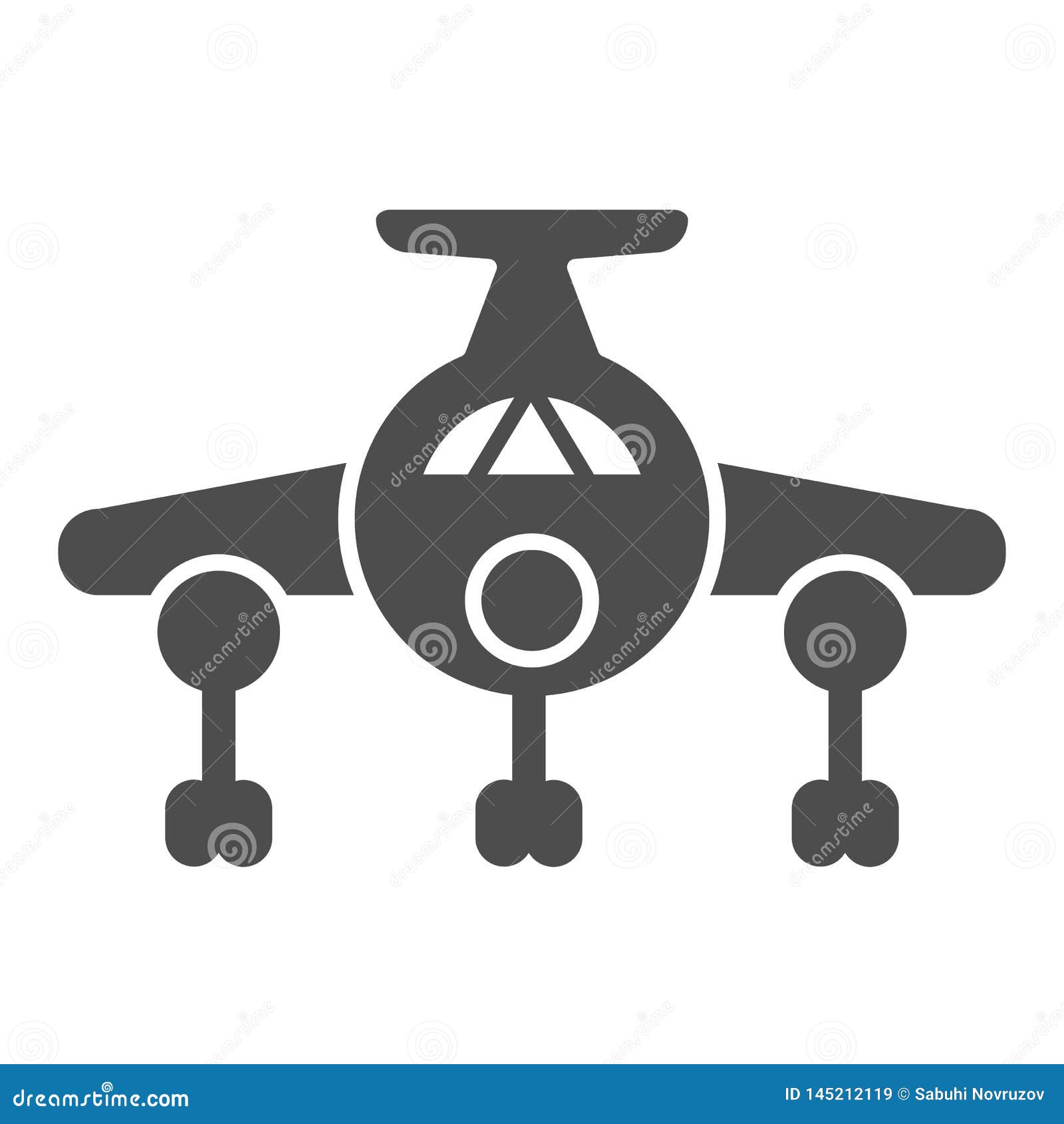 Aircraft Solid Icon. Plain Vector Illustration Isolated on White Stock ...
