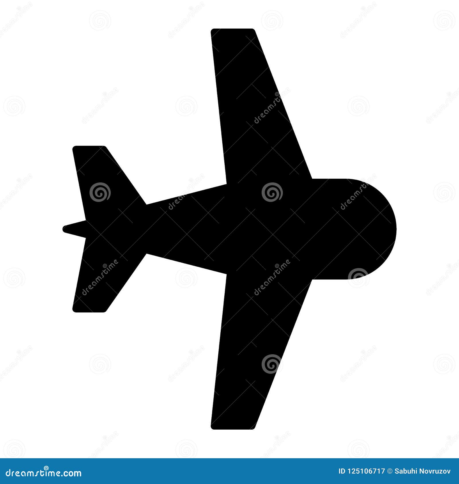 Aircraft Solid Icon. Plane Vector Illustration Isolated on White Stock ...
