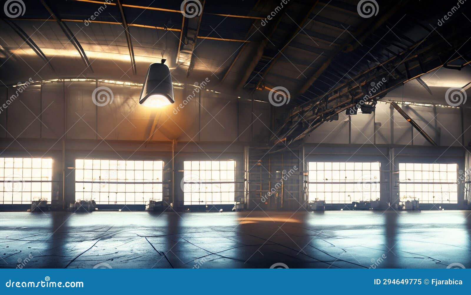 Aircraft storage hangar stock illustration. Illustration of storage ...