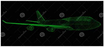 Aircraft Structure for Scanning Stock Vector - Illustration of line ...
