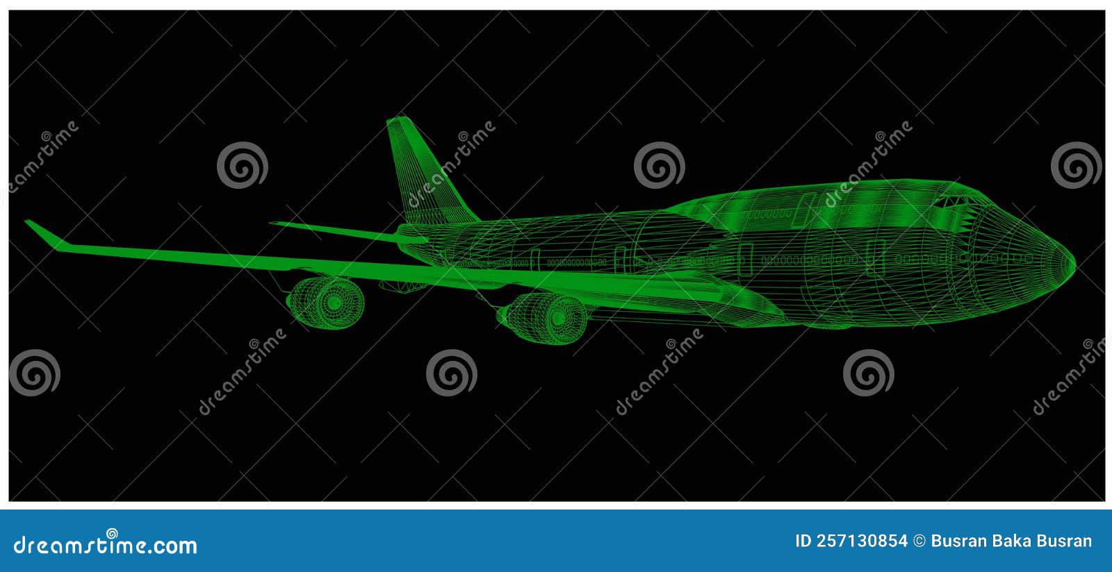 Aircraft structure stock vector. Illustration of airline - 257130854