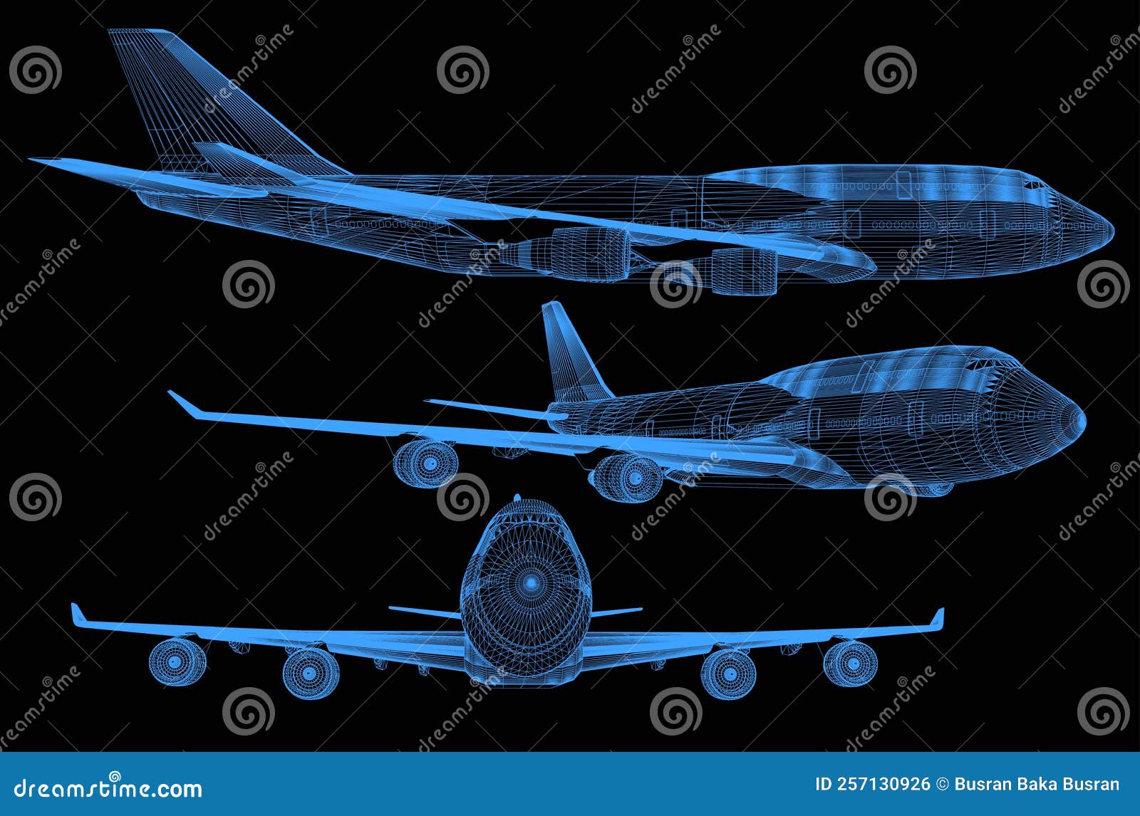 Aircraft Structure for Scanning Technology Stock Vector - Illustration ...