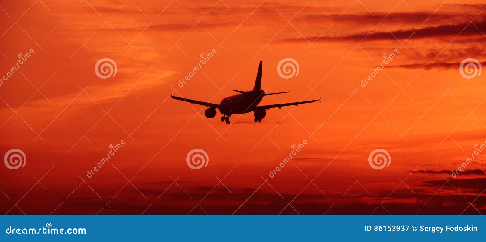 Aircraft on sunset sky stock image. Image of transportation - 86153937