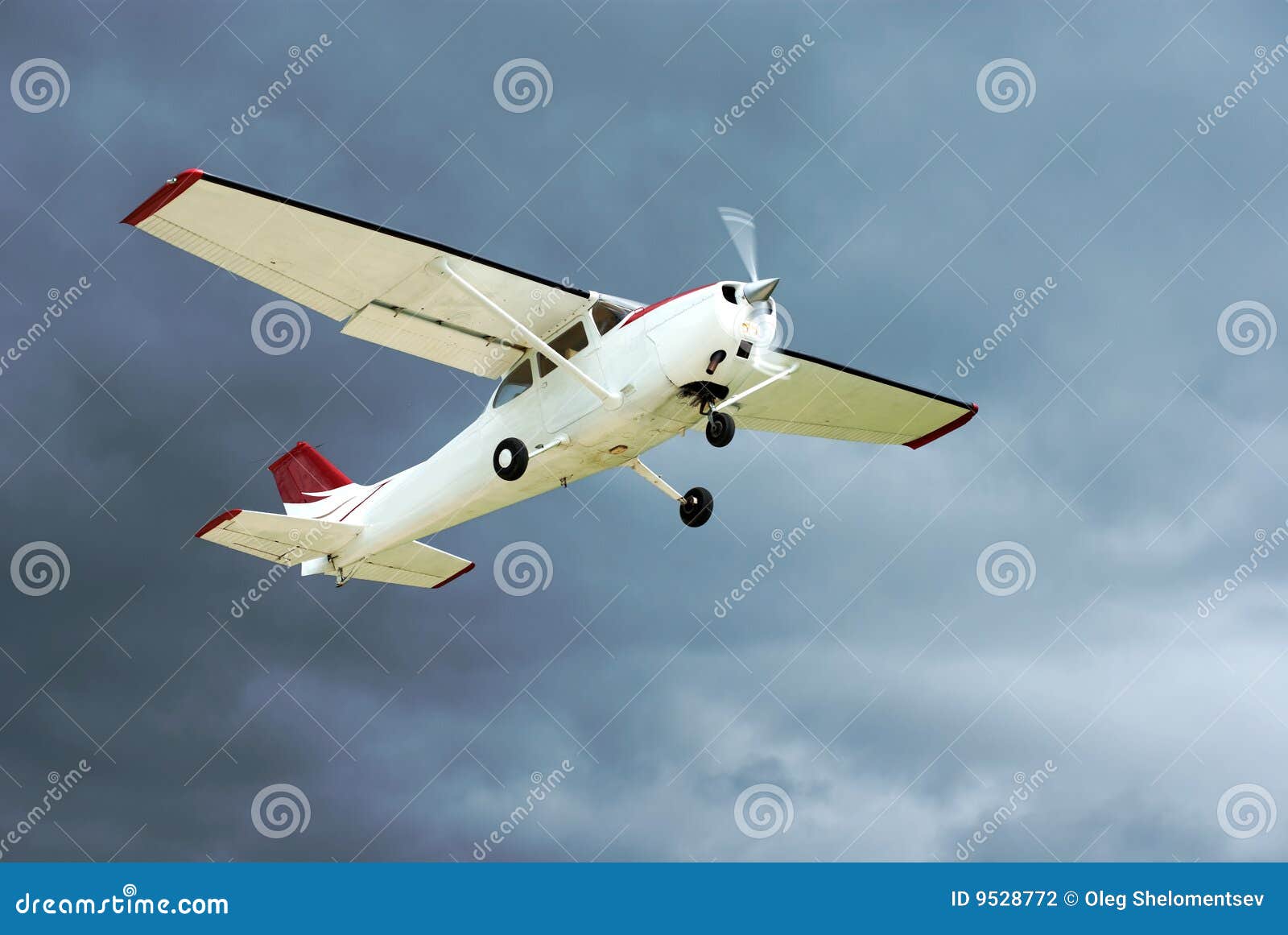 Aircraft Take- Off in Thunderstorm. Stock Photo - Image of lift ...